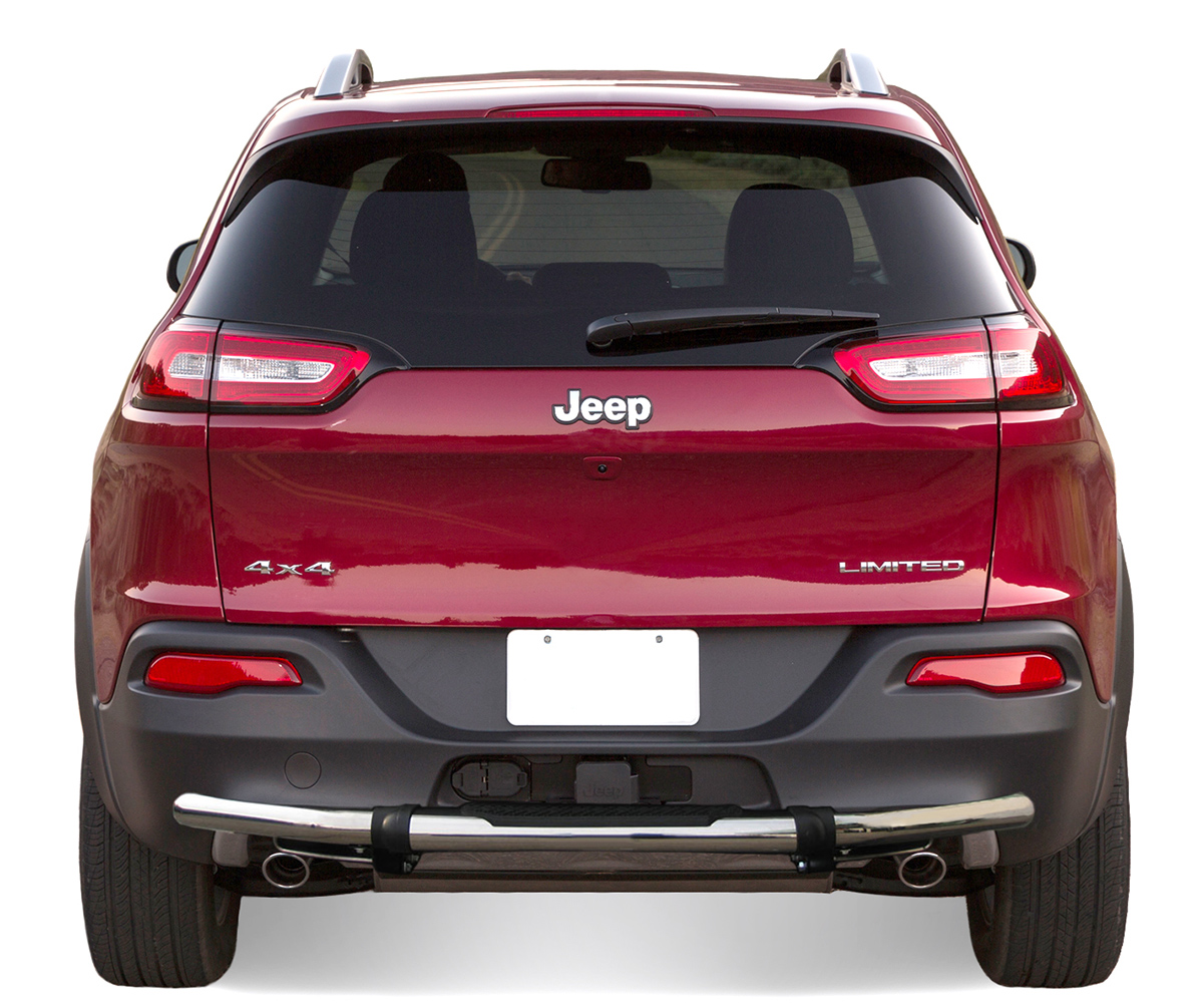 8TM30SS Black Horse Rear Double Tube Bumper Guard