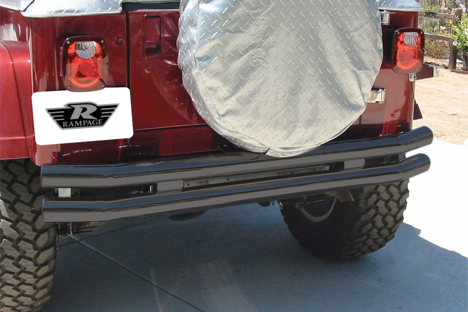 8620 Rampage Front Tube Bumper with Grille Guard - Fits 1987-2006 Jeep ...