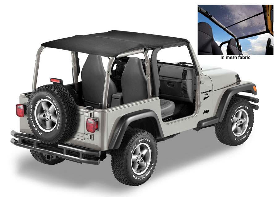 52531-11 Bestop Header Bikini Top - Fits 1997-2002 Jeep Wrangler