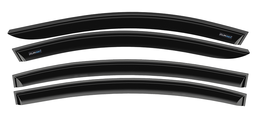 411001 Clim Art Front & Rear Shatterproof Window Deflectors